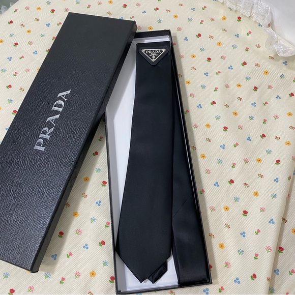Prada | Accessories | Prada Mens Black Tie | Poshmark